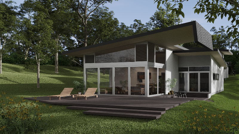 sloped lot house design - Threadgold Architecture